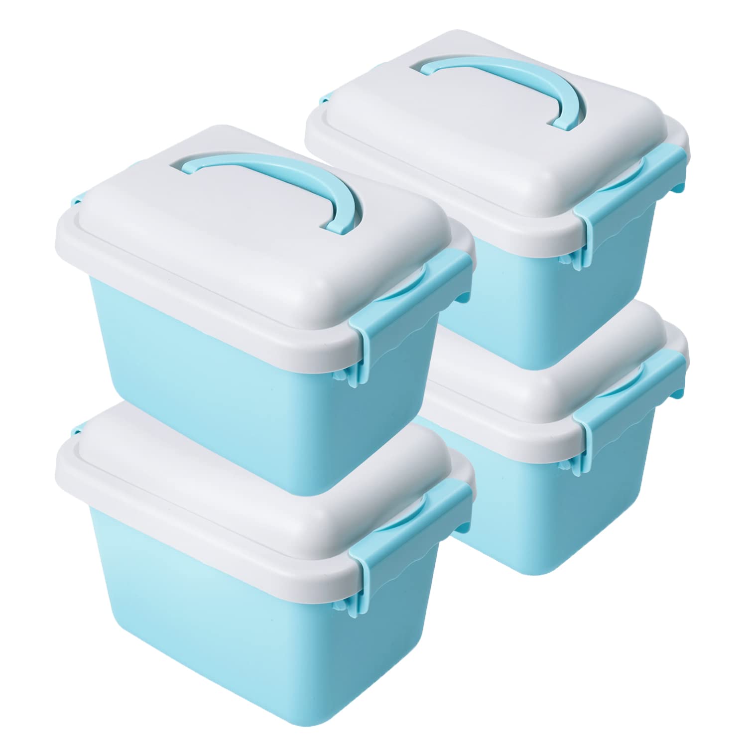 Amazon.com - Naivees 4 Pack Storage Latch Bins with Lids/Handle ...