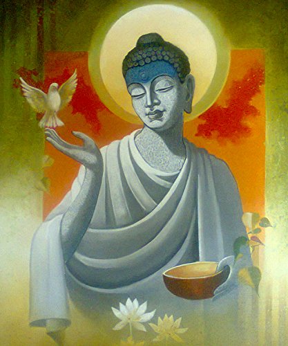Samriddhi Buddha Painting Poster Sun Board Vinyl Gloss Laminated [12x18 ...