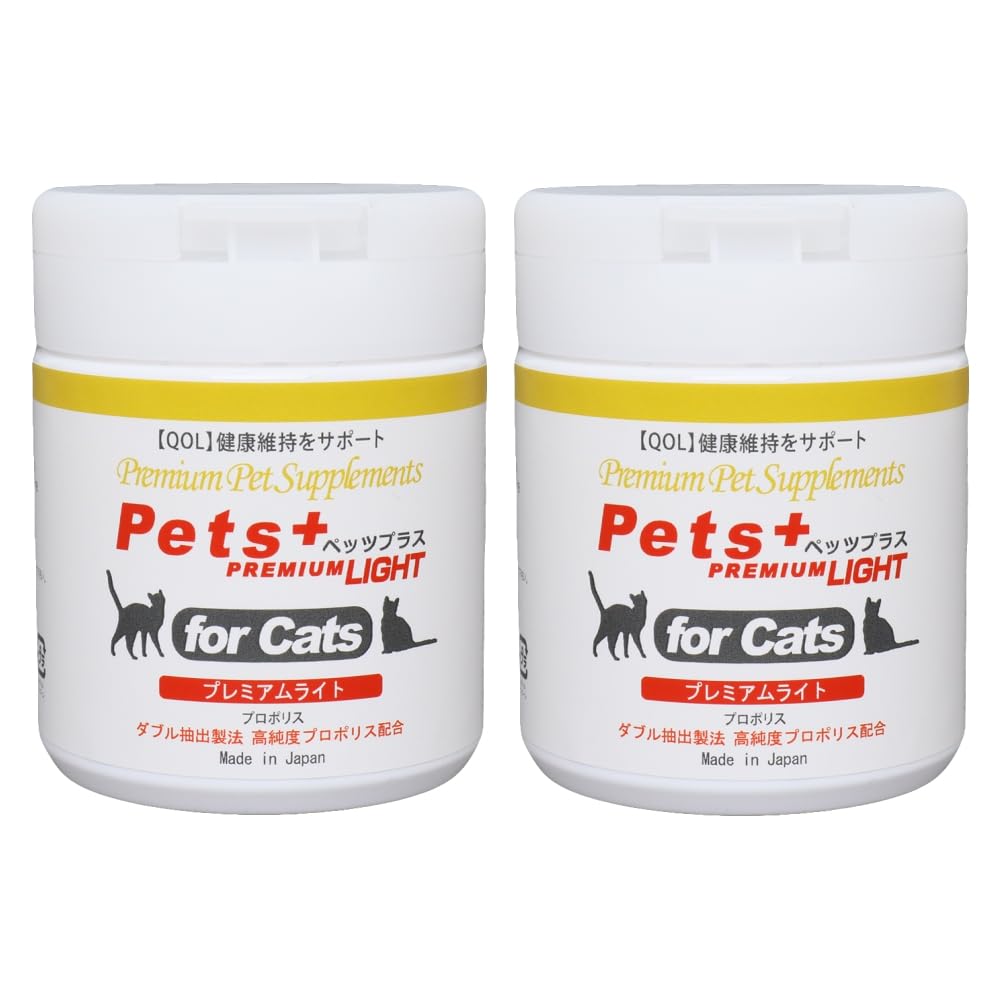 Amazon | QOL 健康維持 猫専用サプリメント ペッツプラス プレミアムライト 2個入り | ペッツプラス(petsplus) | ドライ 通販