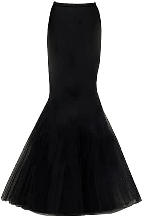 DYSWOMEN Danysu Women's Full Length Petticoat Slips Bridal Tulle Lace ...