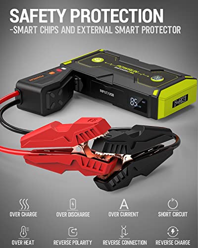 Snapklik.com : Powrun P-ONE Jump Starter, 2000A Portable Jump Box - Car ...