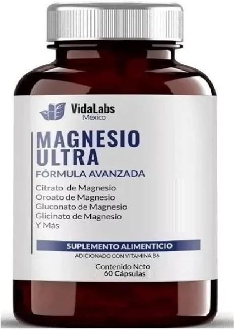 Magnesio Ultra Vida Labs 60 Capsulas, Magnesio de Amplio Espectro ...