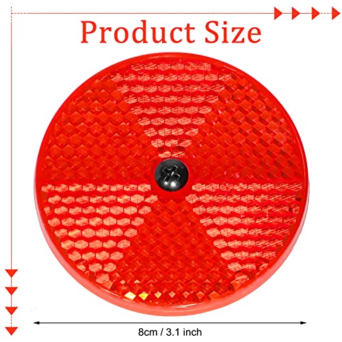 Snapklik.com : 10 Pack Front Reflector Round Reflector For Driveway ...