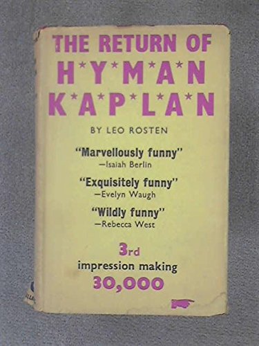 The Return of Hyman Kaplan: Leo Rosten: Amazon.com: Books