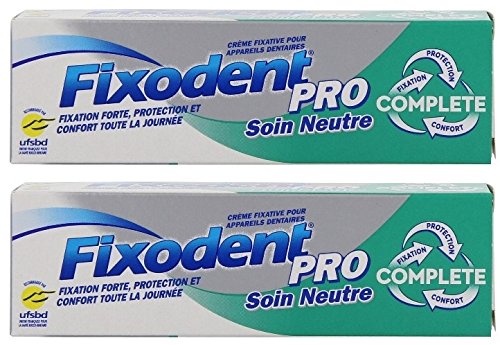 Fixodent Pro Neutral Care Denture Cream, 47 g - Pack of 2 (Unflavored ...