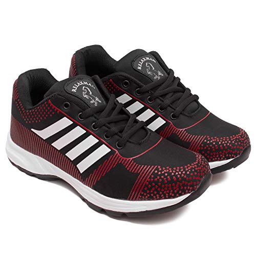 Buy Relaxman Men's Perfect Ultra Lite Sport Shoes (White & Red) at ...