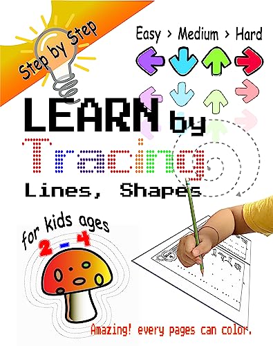 Learn by Tracing Lines & Shapes : step by step: Step by step: Easy ...