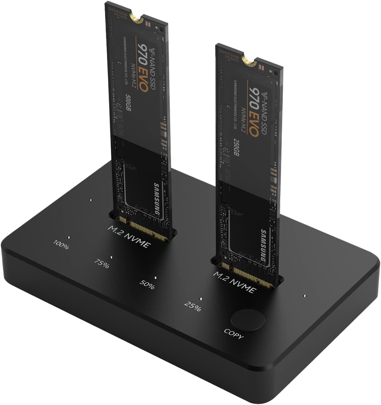 ETZIN External NVMe M.2 SSD Stand with Clone Function PCIe NVMe M.2 SSD ...