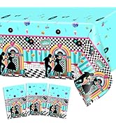 Amazon.com: Avezano 3pcs 80s Party Tablecloth Hip Hop Birthday Party ...