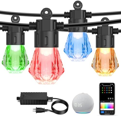 Govee Smart Outdoor String Lights 2, 144ft RGBIC Outdoor Lights with ...