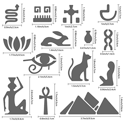 GORGECRAFT Metal Egyptian Symbol Stencil Stainless Steel Animal ...