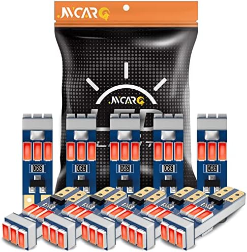 Amazon.com: JWCARO 10-Pack T5 LED Bulb, 37 LED Bulb, Red 3014-9-SMD ...