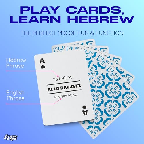 Snapklik.com : Hebrew Playing Cards Travel Flashcards Learn Hebrew ...