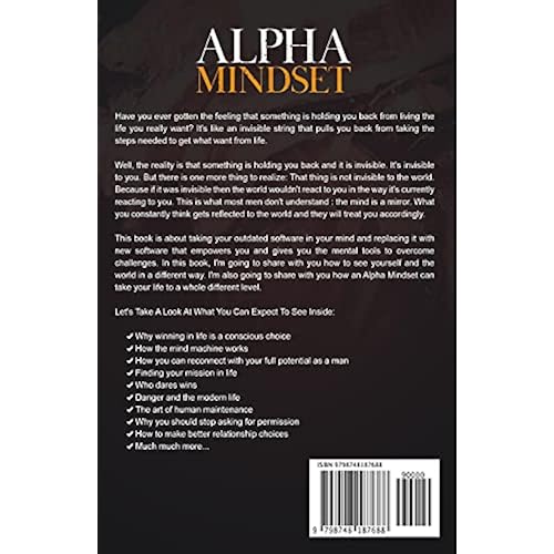 Snapklik.com : Alpha Mindset -A Guide For Men: How To Build Self-Confidence, Dream Big, Overcome ...