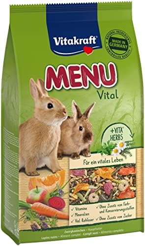 Vitakraft Premium Vital Rabbit Dwarf Complete Meal with Complex Herbs ...