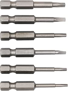 Fongmore 6 Pcs 50mm 1/4 Hex Shank Magnetic Triangle Head Impact Grade Advance Heat Treated S2 ...