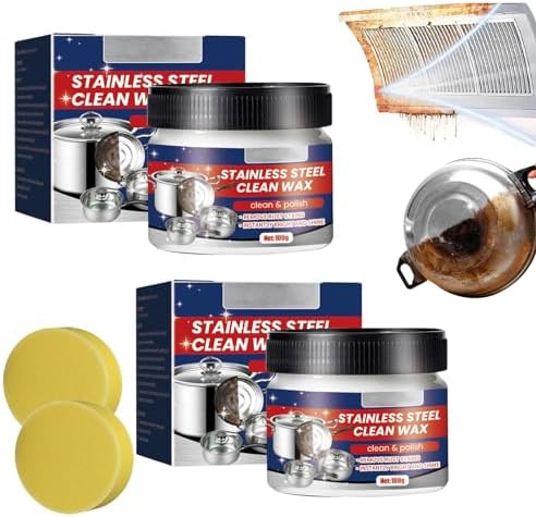 Amazon.com: 2PCS Stainless Steel Clean Wax, Magical Nano-Technology ...