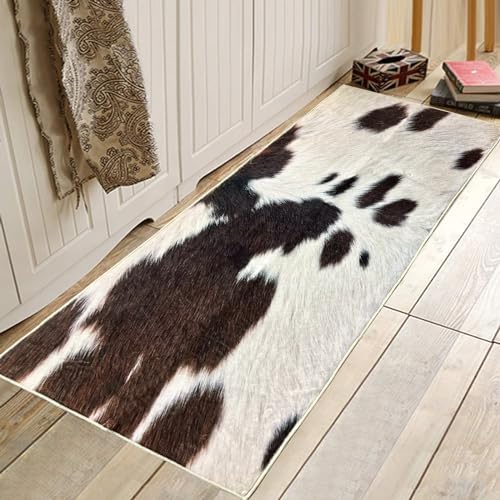 Amazon.com: New Cowhide Patchwork Runner. Rug Leather. Animal Skin.Art ...