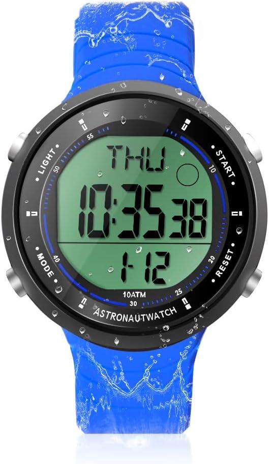 Amazon.com: 10 ATM 100m Waterproof Digital Sports Watch for Swimming ...