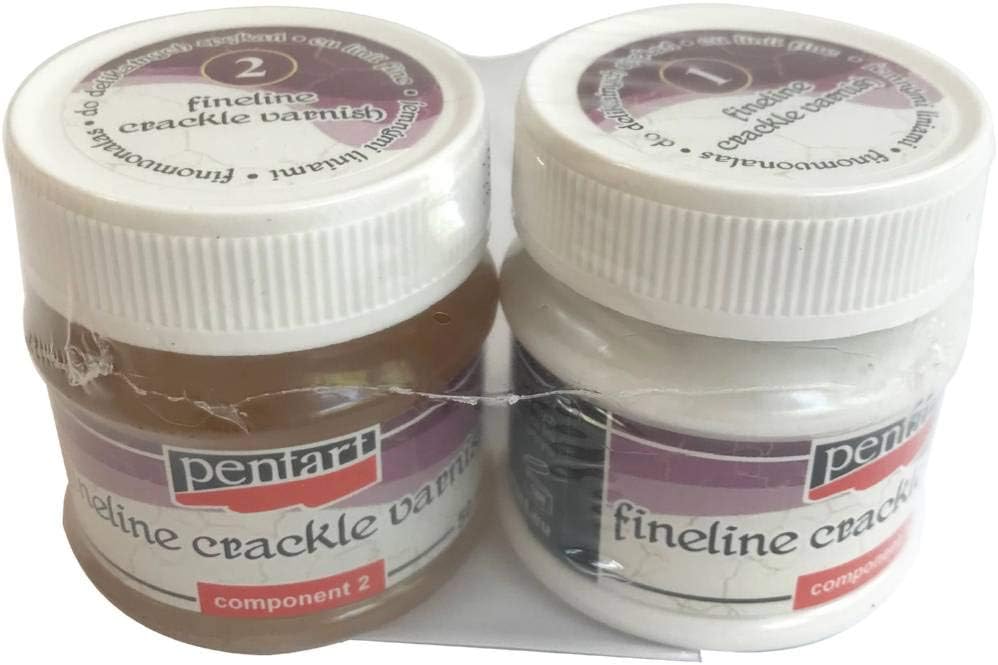 Amazon.com: Pentart PK2476 Fineline Crackle Varish 50ml 2/Pkg
