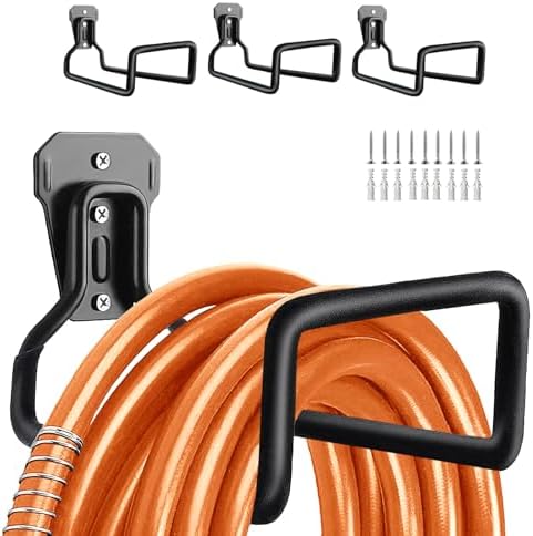 Amazon.com: QMSK Garden Hose Holder, Metal Wall Mounted Water Hose Reel ...