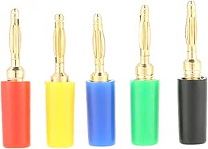 Amazon.com: 20 Pcs 2mm Banana Plug Socket Plated Terminal Amplifier ...