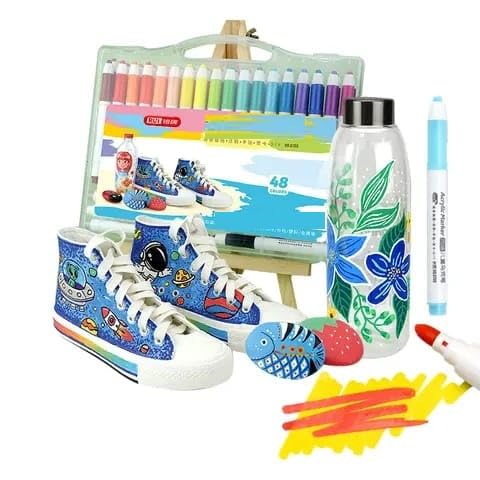 TEMSON Washable Watercolor Pens Set - Colouring Kit Art Markers Colour ...