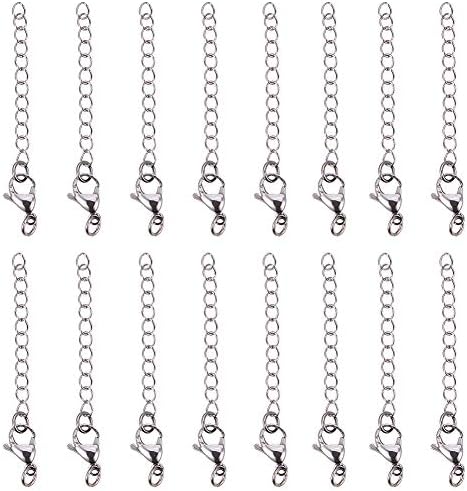 Amazon.com: PH PandaHall 20pcs 304 Stainless Steel Necklace Extenders ...