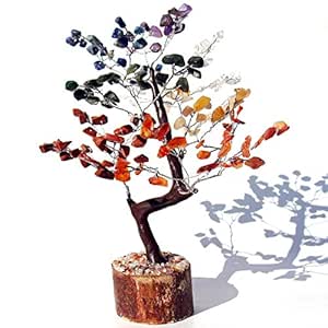 DIVINE MAGIC 7 Chakra Stones Crystal Healing Gemstone Tree |Bathroom ...