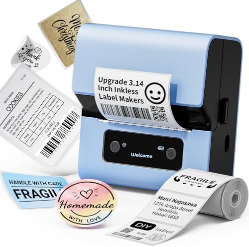 Phomemo Label Printer, M221 Upgrade Barcode Label Maker Machine with ...