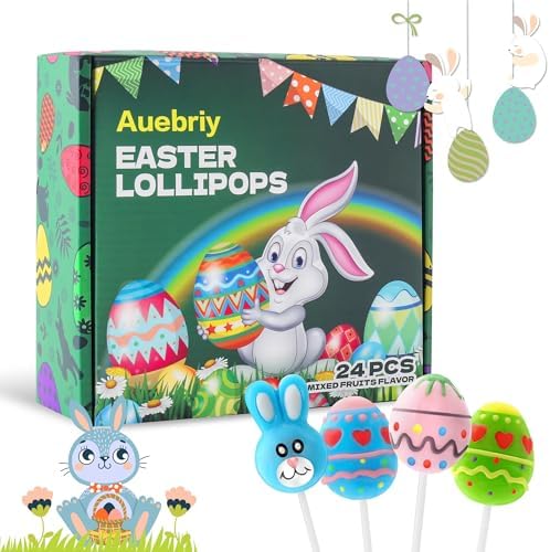 Amazon.com : Easter Bunny Lollipops (50 pieces) Bulk Easter Candy ...