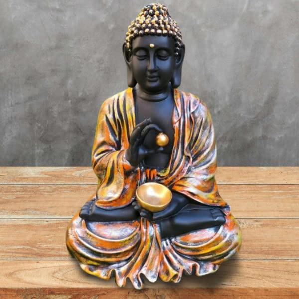 Buy The MLS 16 INCHES (40 CM) Resin Goli Buddha for Home Decor Big Size ...