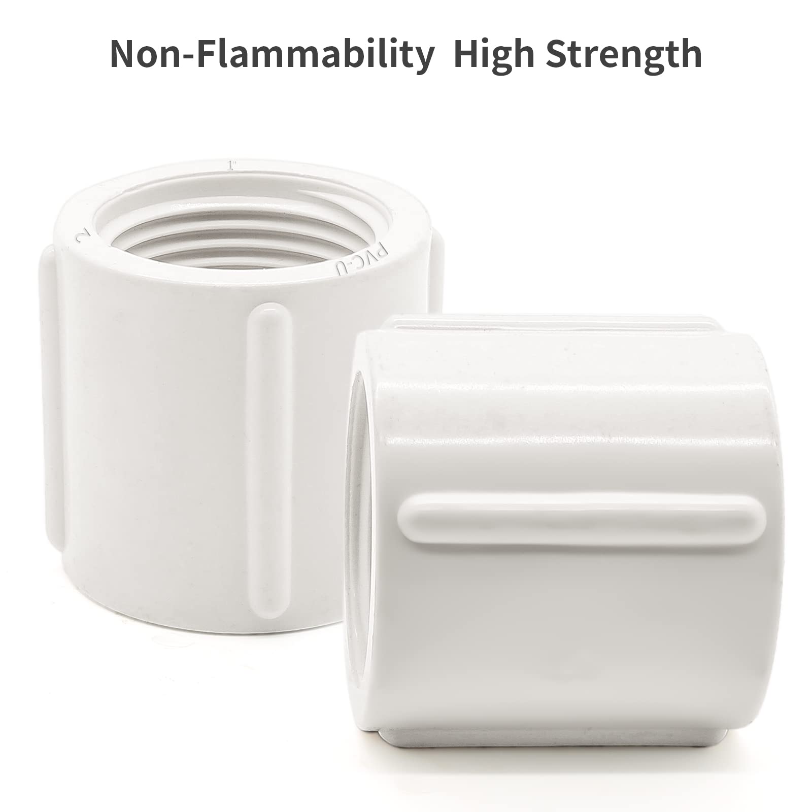 Snapklik.com : 10 PCS PVC Threaded Pipe, 1" Female Pipe Coupling,PVC ...