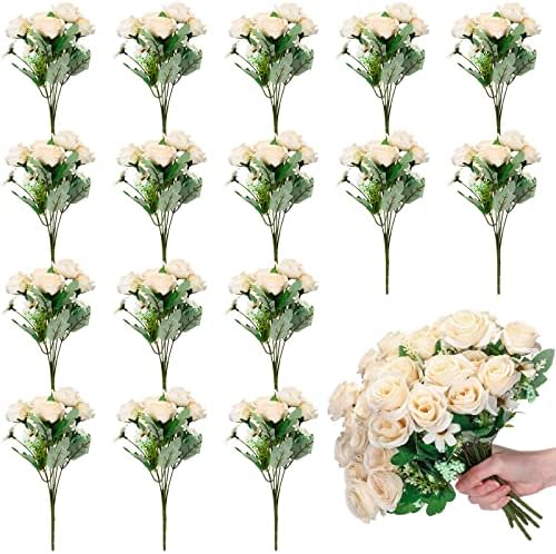 Amazon.com: Zeyune 8 Pack 12 Inch Valentine's Day Artificial Rose ...