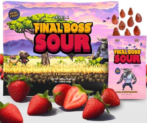 Amazon.com: Final Boss Extremely Super Sour Candy, Natural Chewy ...