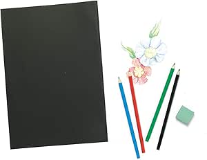 Amazon.com: A4 Artist Sketch Book 110gsm White Cartridge Paper Black Card Cover 20 Page Art Pad ...