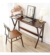Amazon.com: Cttasty Solid Wood Computer Desk with Drawers, Modern Writing Desk for Home Office ...