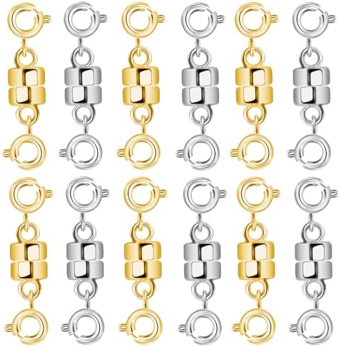 Amazon.com: Double Magnetic Necklace Clasp, 12PCS Strong Magnetic ...