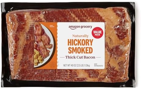 Amazon.com: Amazon Grocery, Thick Cut Hickory Smoked Bacon, 40 Oz ...