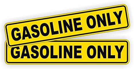 Amazon.com: Pair GASOLINE ONLY Decals / Stickers / Labels / Markers ...