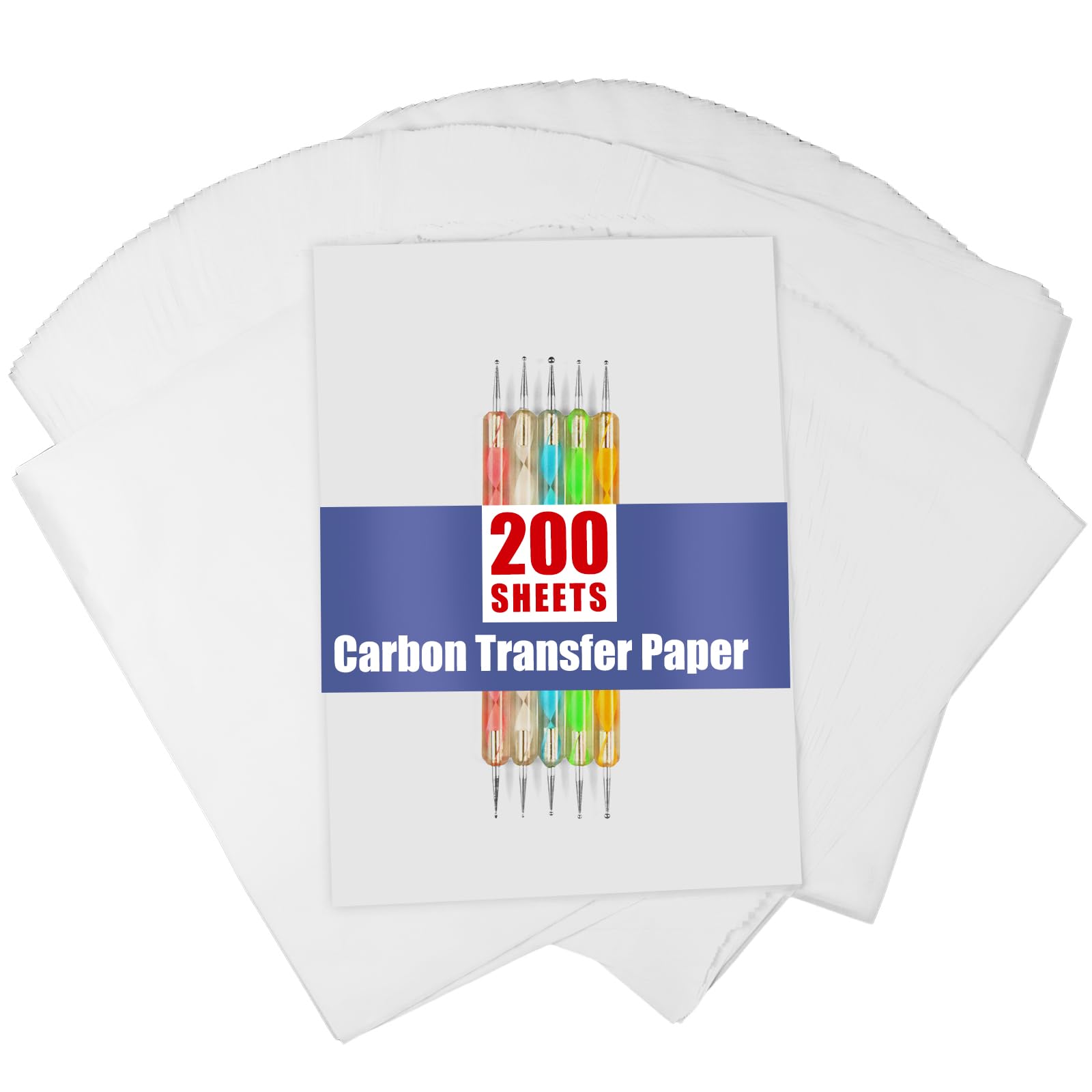 Amazon.com: 200 Sheets White Carbon Transfer PaperGraphite Tracing ...