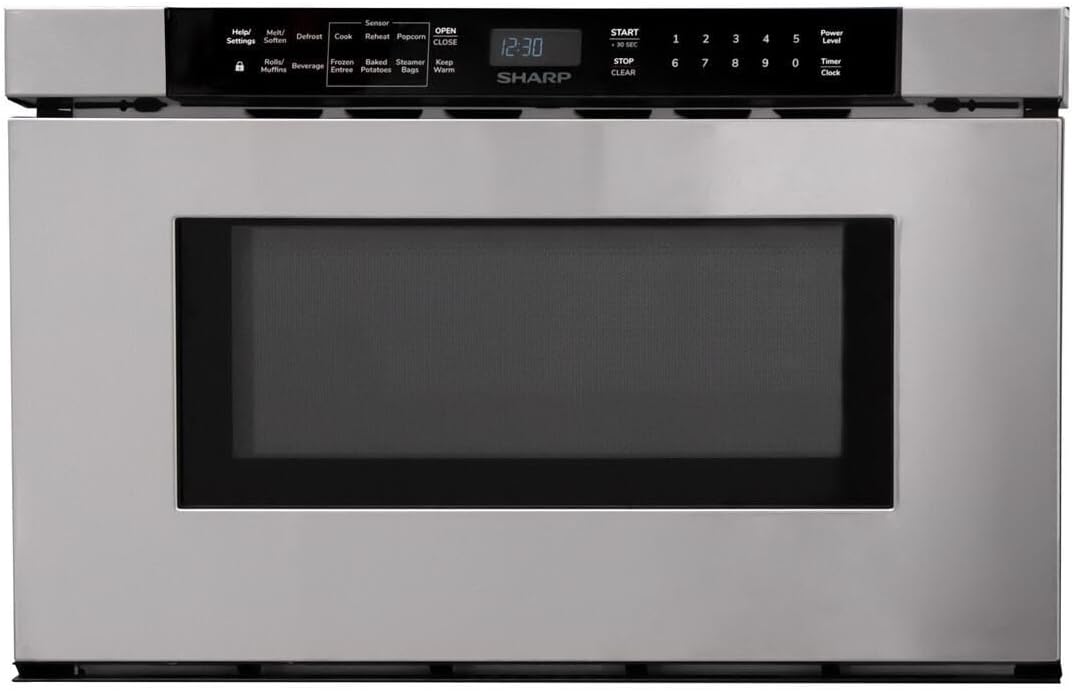 Amazon.com: SHARP SMD2440JS 24 in. 1.2 cu. ft. Built-In Stainless Steel ...