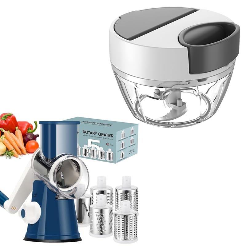 Amazon.com: Ourokhome Rotary Cheese Grater Hand Crank, Kitchen Shredder ...