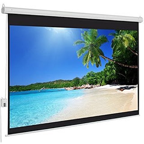 Gom 4x6 Motorized Wall and Ceiling Projector Screens : Amazon.in ...