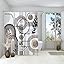 Amazon.com: Yaehoco Black and White Geometric Fabric Shower Curtain Set, Abstract Mid Century ...
