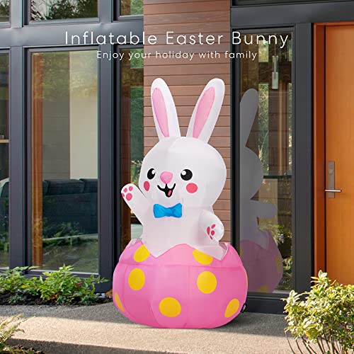 Snapklik.com : VIVOHOME 4ft Height Inflatable Easter Bunny Friendly Rabbit