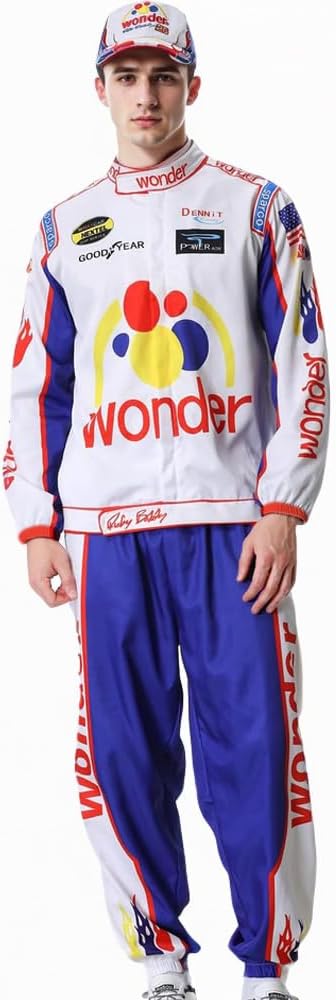 Amazon.com: Syukakin Adult Ricky Bobby Racing Costume Hat Set Talladega ...