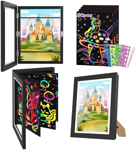 Amazon.com: Esctabalt 2 Pack Kids Art Frame Changeable, 8.5x11 with Mat ...