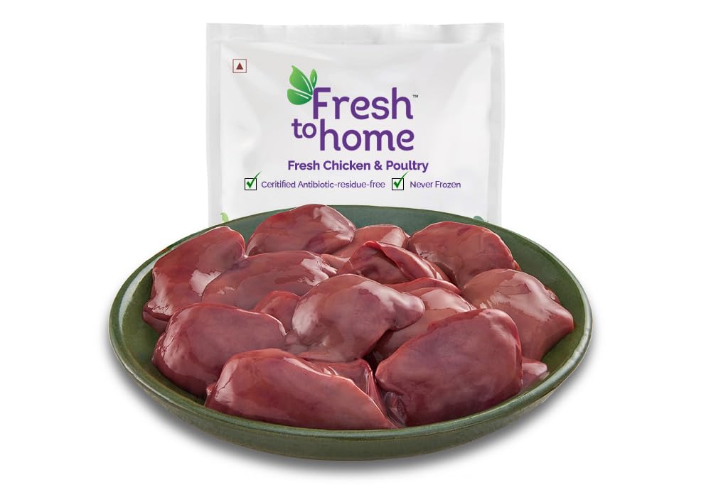 FreshToHome Premium Chicken Liver Cut Pieces | 480g to 500g Pack ...