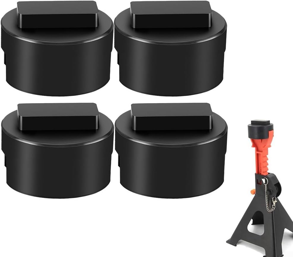 Emiif Car Jack Pad, Car Jack Stand Adapter Rubber Pads Fits 2-3 Ton ...